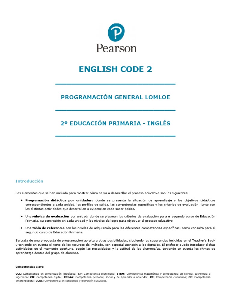 English Code 2prim - EVALUACION | PDF | Comunicación | Aprendizaje