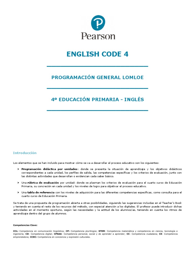 English Code 4prim - EVALUACION | PDF | Comunicación | Aprendizaje