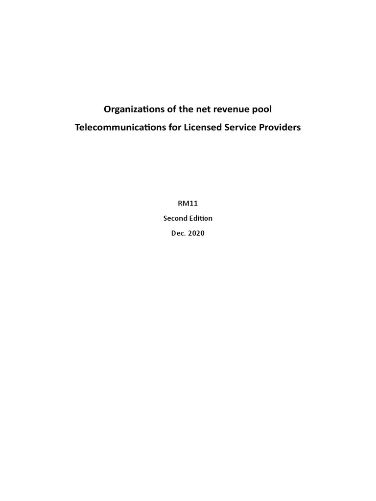 Organizations of The Net Revenue Pool | PDF | Financial Statement | Revenue