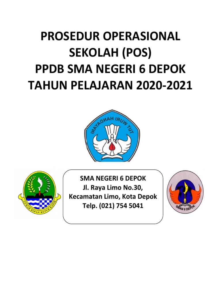 Pos PPDB 2020 Sman 6 Depok | PDF