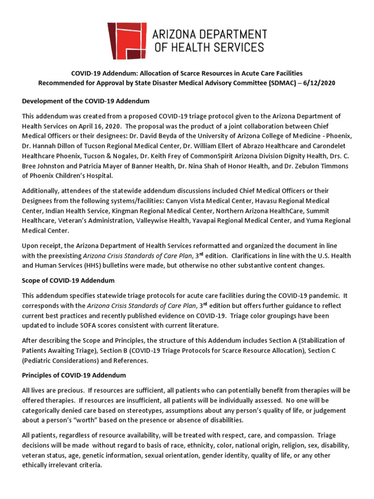 Covid 19 Addendum | PDF | Patient | Intensive Care Unit