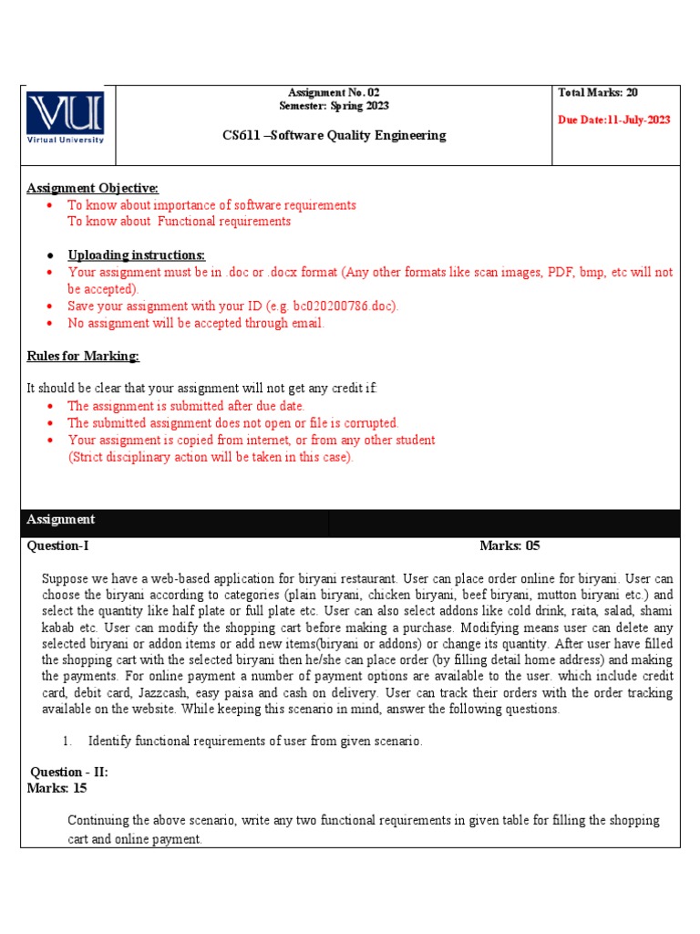 Spring 2023 - CS611 - 2 | PDF | Information Technology | Computing