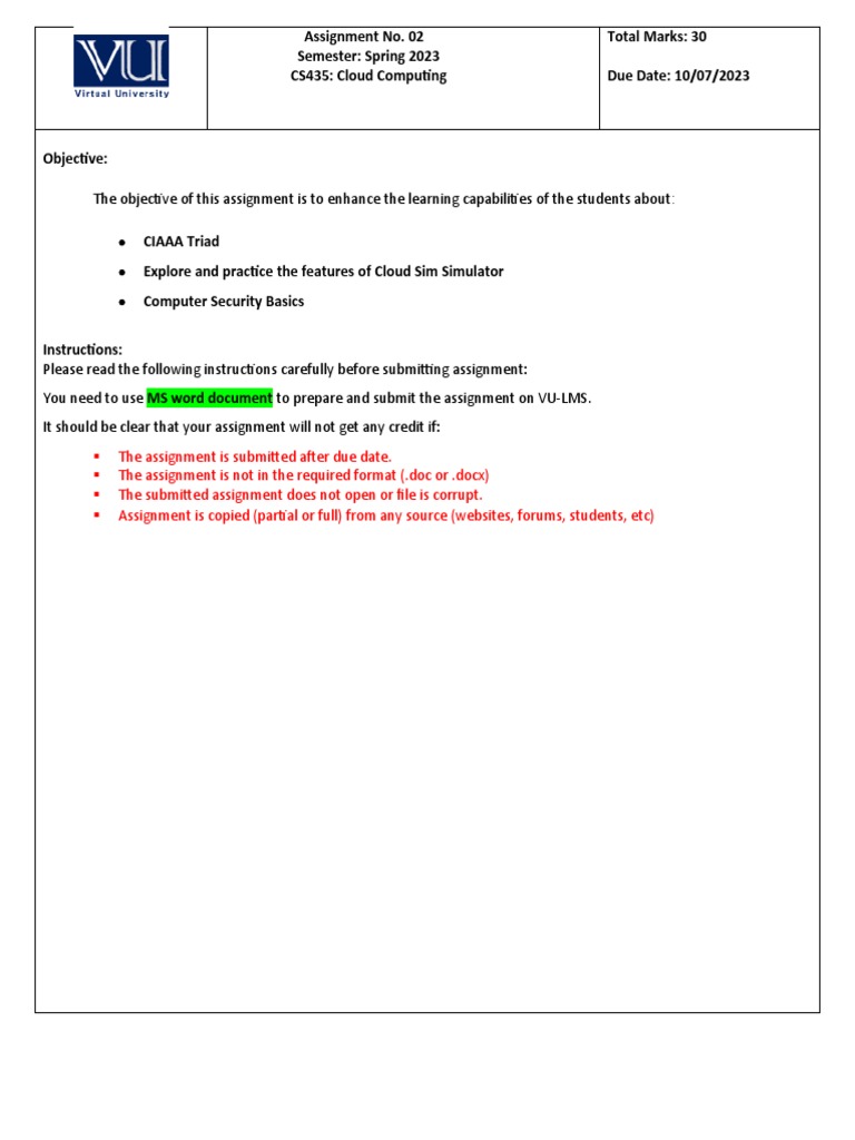 Spring 2023 - CS435 - Assignment - 2 | PDF | Information Security | Computing