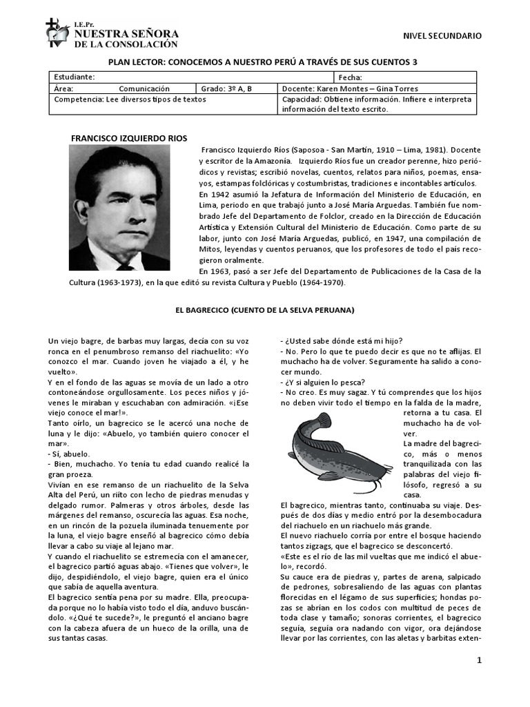Plan Lector Cuentos Peruanos 3 | PDF