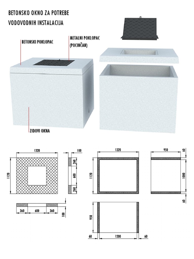 Tehnicki Crtez - Okno Za Potrebe Vodovodnih Instalacija | PDF