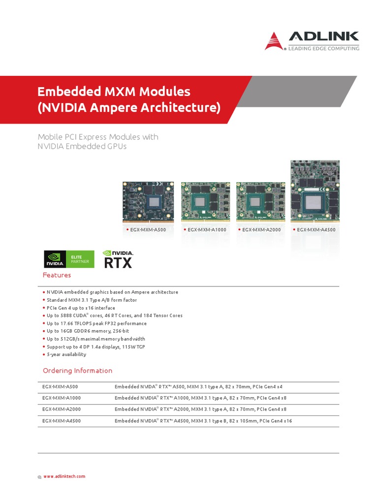 EGX MXM Ampere - Series | PDF | Graphics Processing Unit | Computing