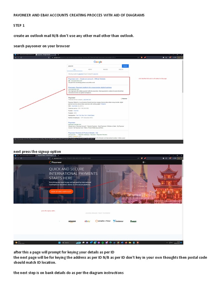 Linking Payoneer to eBay Accounts Guide | PDF | Finance & Money Management