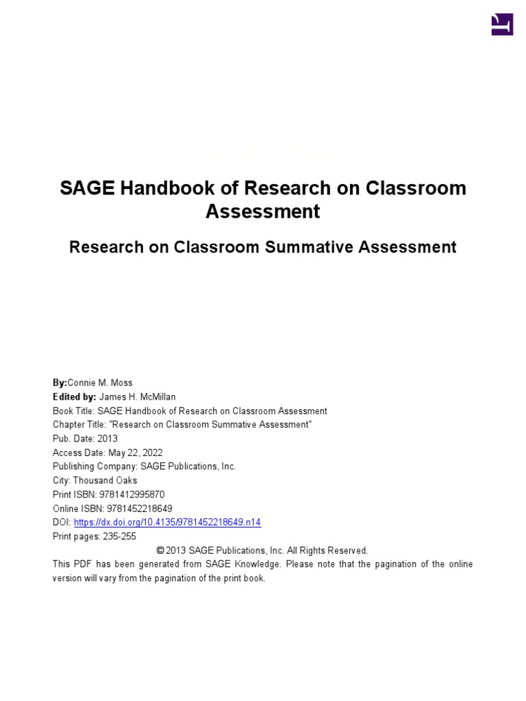 Classroom Summative Assessment Insights | PDF | Educational Assessment ...