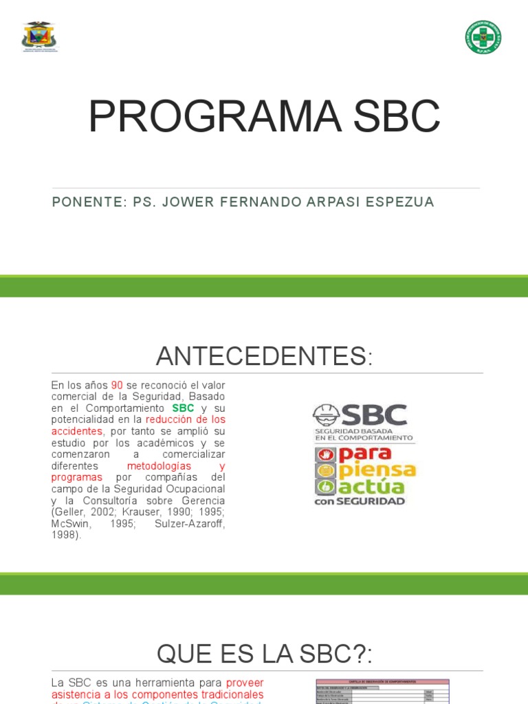 Programa SBC | PDF | Comportamiento | Realimentación