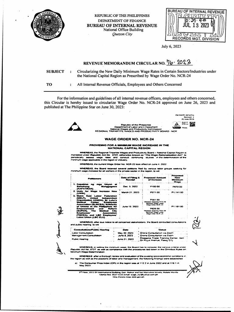 RMC No. 76-2023 | PDF