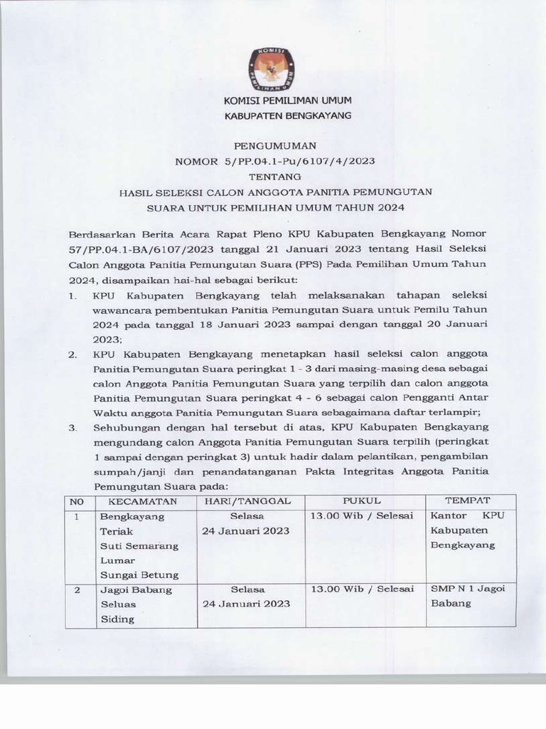 Pengumuman Nomor 5 Hasil Seleksi Calon PPS - Compressed - Repaired | PDF