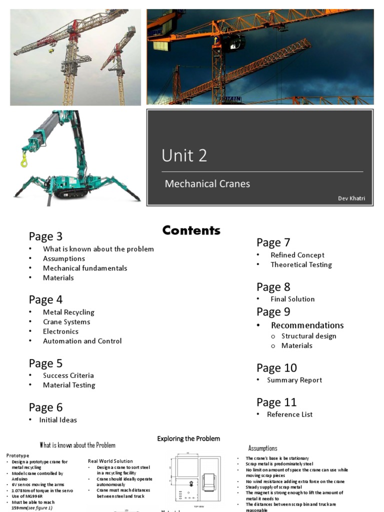 Mechanical Cranes | PDF | Internal Combustion Engine | Crane (Machine)