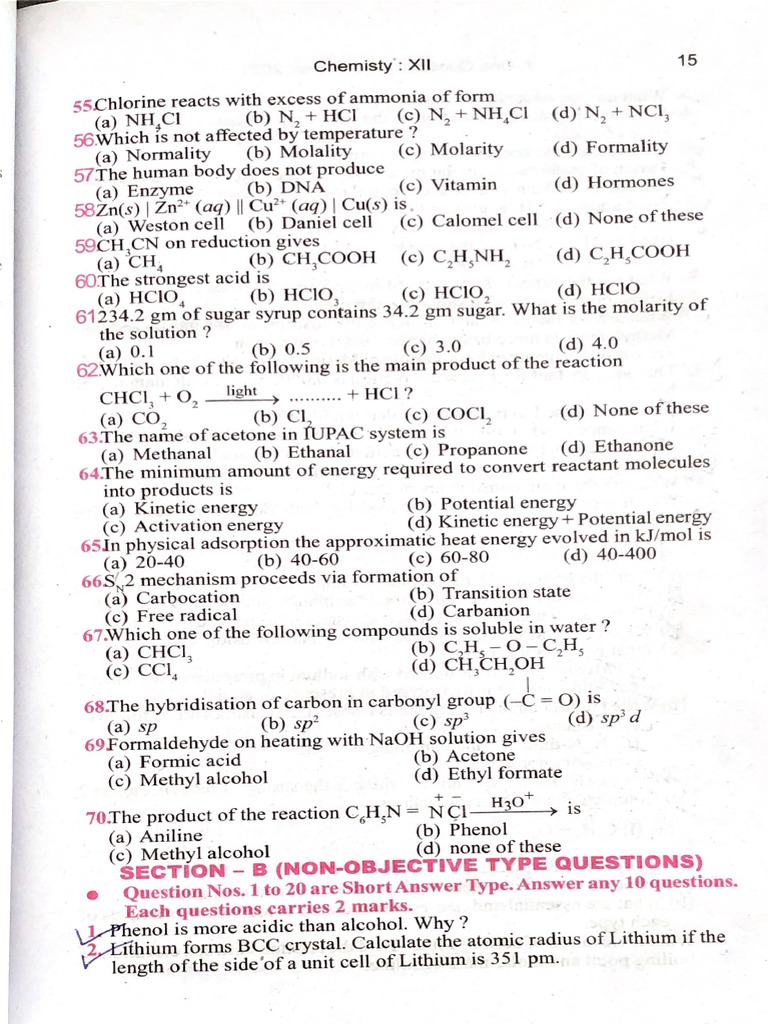 Set 2 Chemistry | PDF