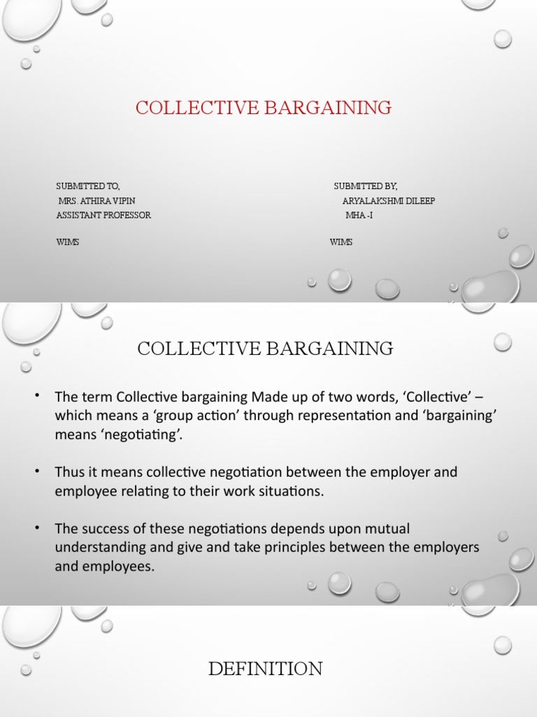 Collective Bargaining Pdf Collective Bargaining Bargaining