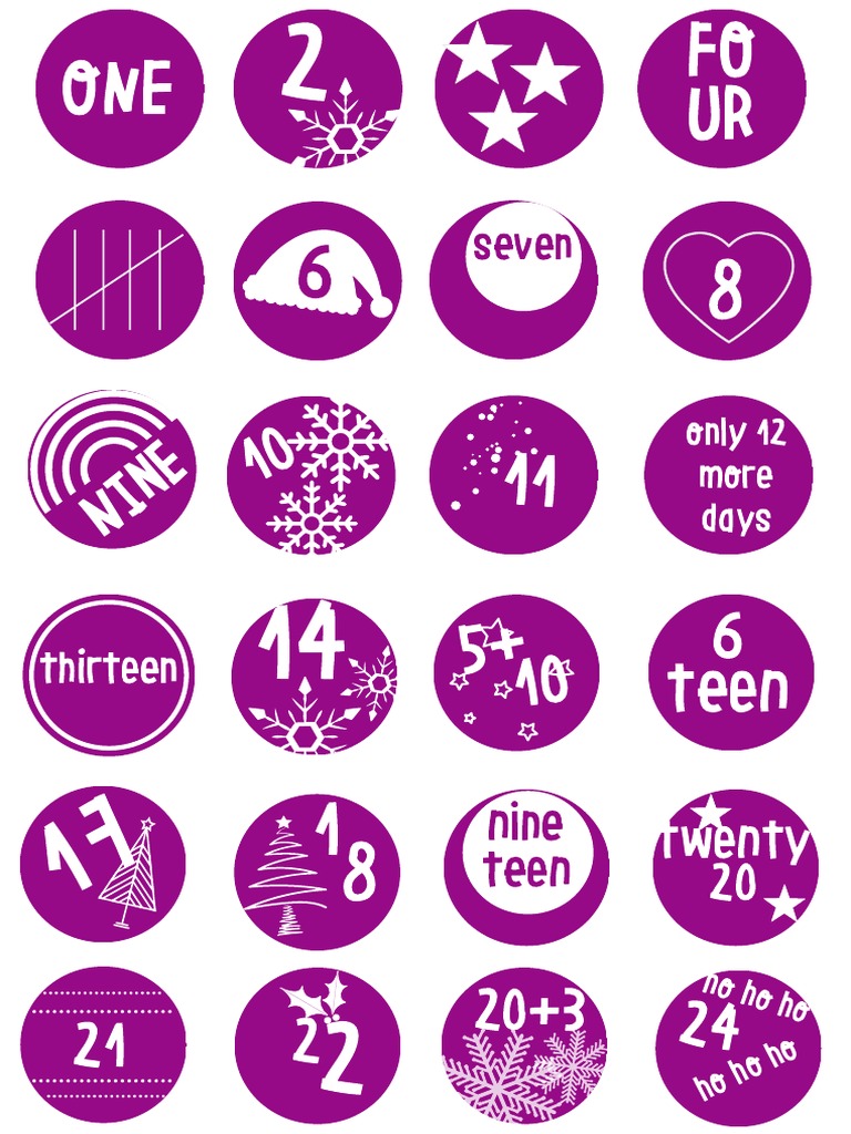 Printable Christmas Numbers 1-50 | PDF