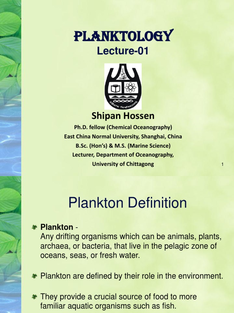 Planktology | PDF | Plankton | Phytoplankton