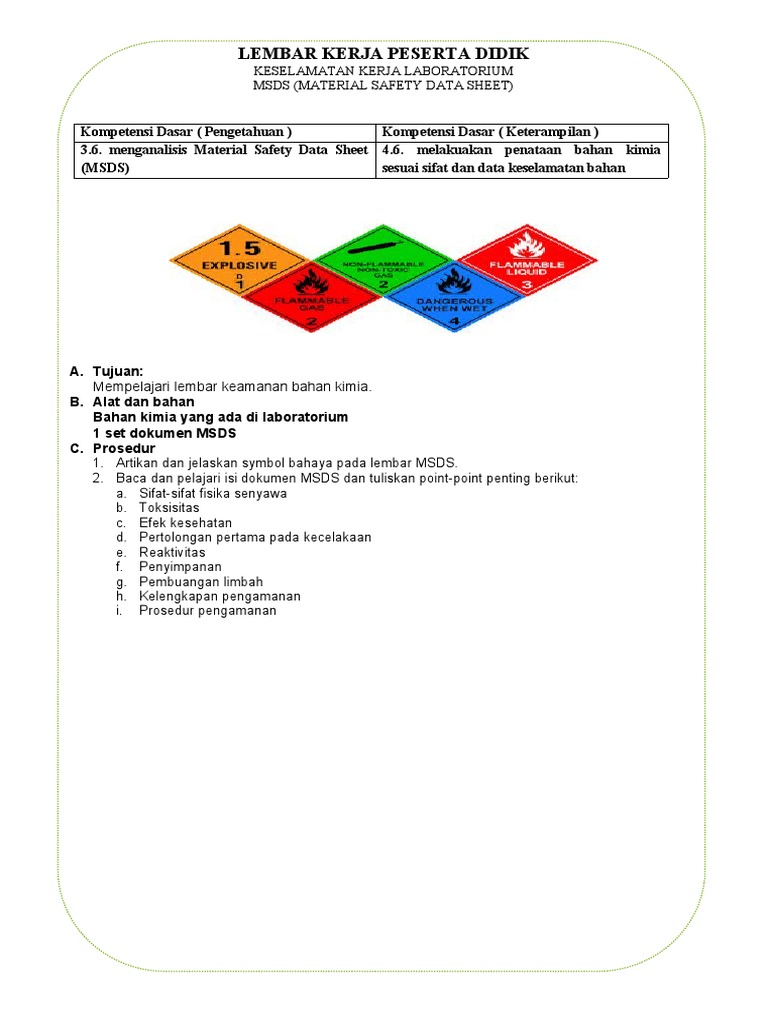 LKPD MSDS 1 | PDF