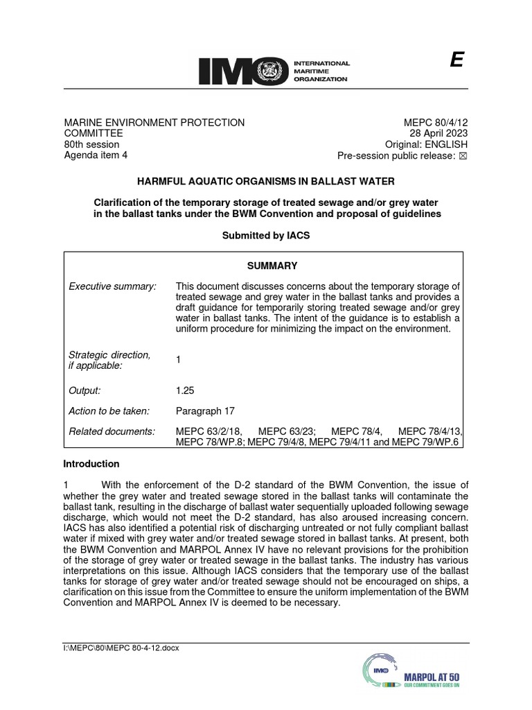 Mepc 80-4-12 | Download Free PDF | Sewage Treatment | Water
