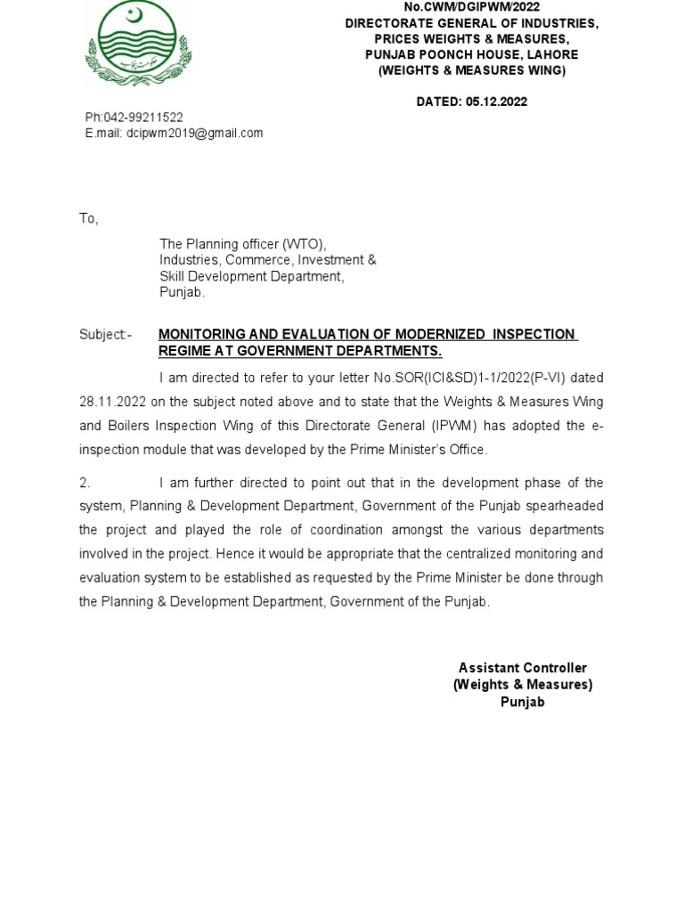 Modernized Inspection Monitoring | PDF