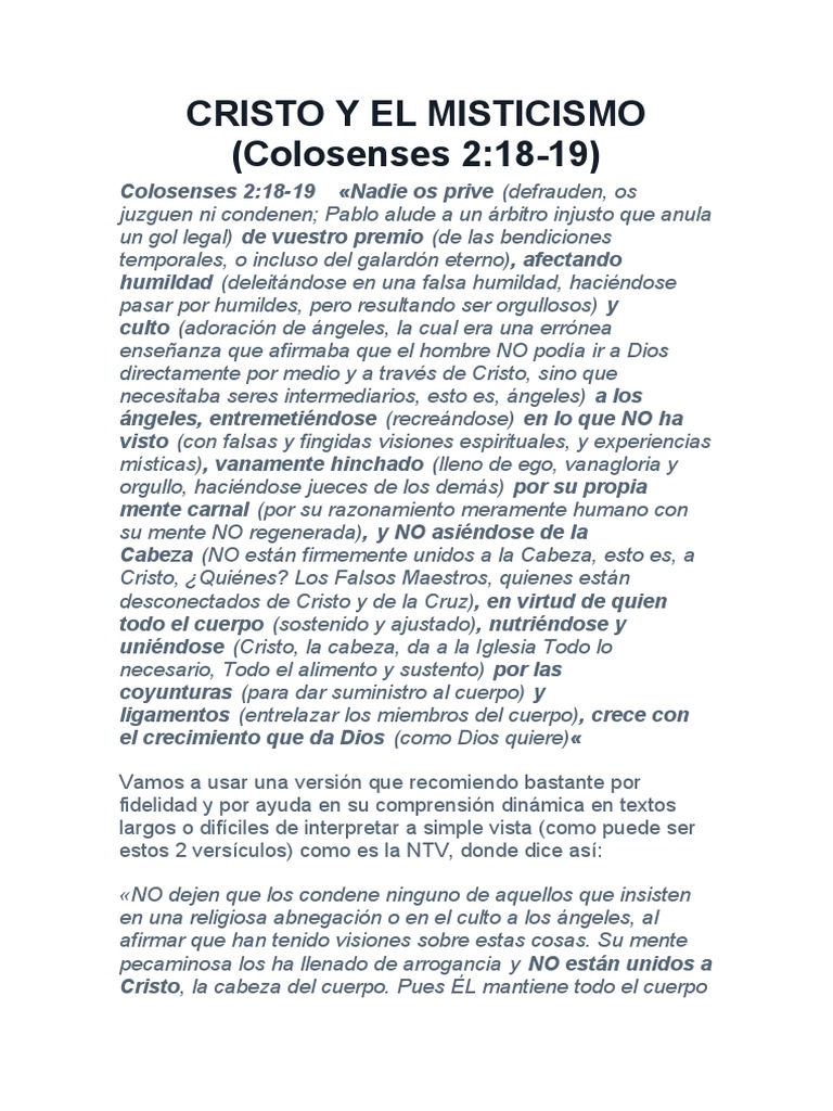 Cristo y El Misticismo | PDF | Cristo (título) | Jesús