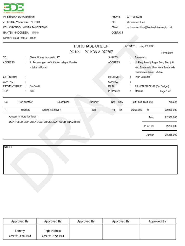 Purchase Order | PDF