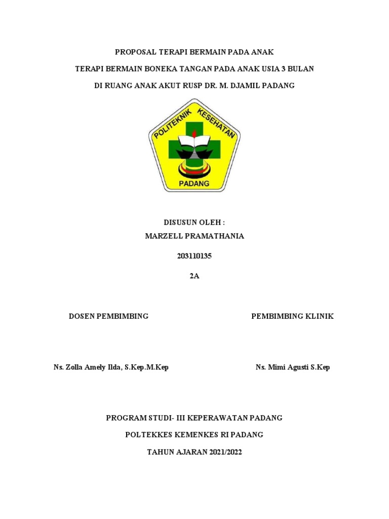 Proposal Terapi Bermain | PDF