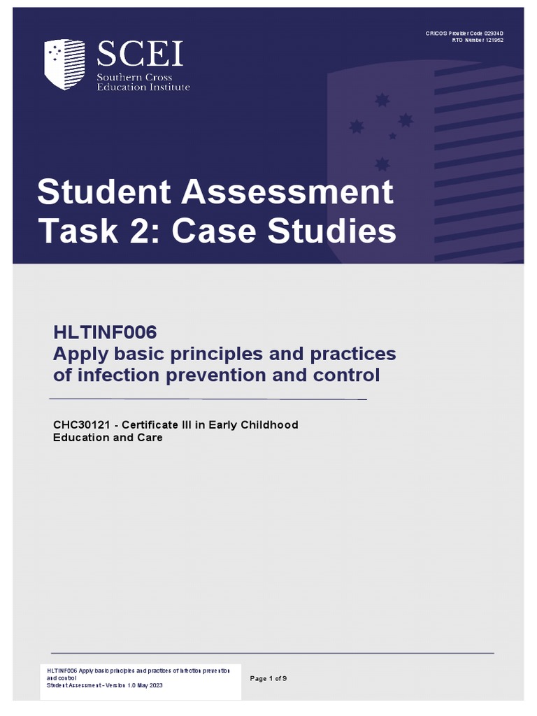 HLTINF006 Student Assessment Task 2 | PDF | Hygiene | Methicillin Resistant Staphylococcus Aureus