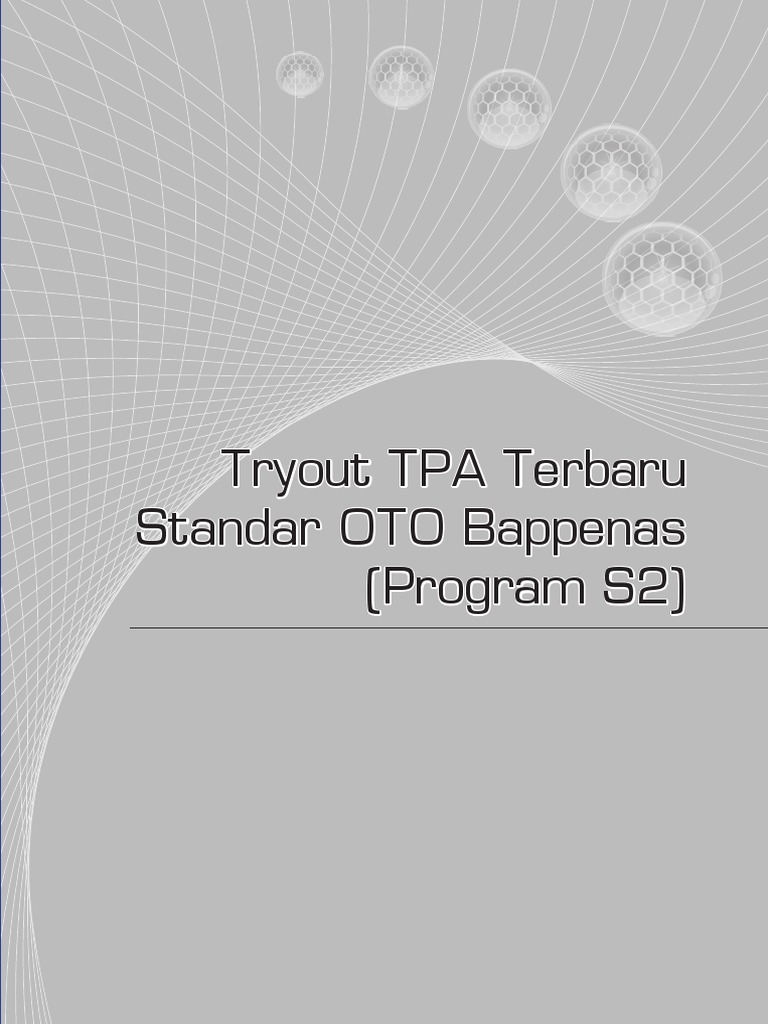 Tryout TPA Bappenas Terbaru 2023 | PDF