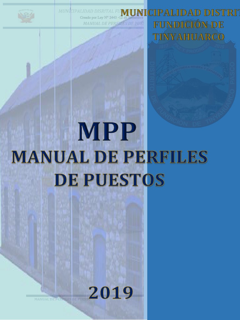 MANUAL DE PERFILES DE PUESTOS MDFT - pdf-1 | PDF
