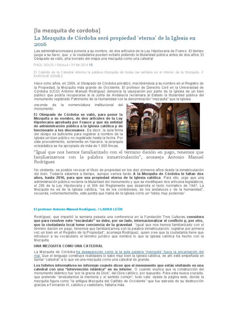 La Mezquita Pdf Iglesia Católica