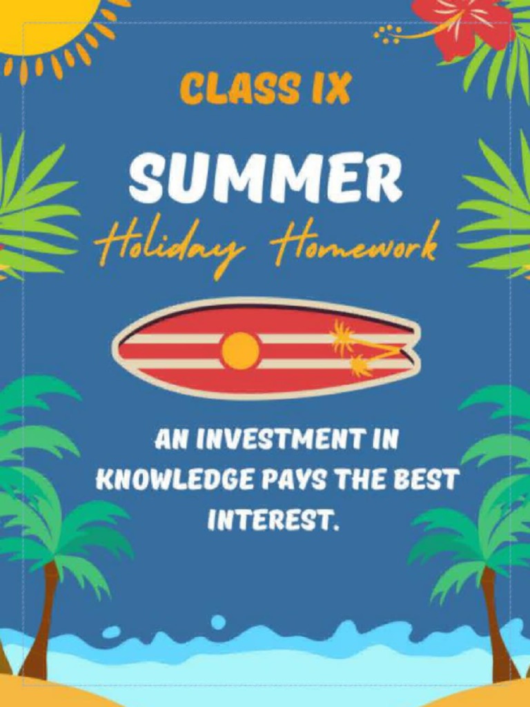 Class Ix Holiday Homework | PDF
