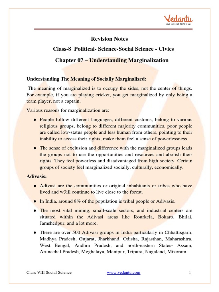 CBSE Class 8 Political Science (Civics) Chapter 7 Notes - Understanding ...
