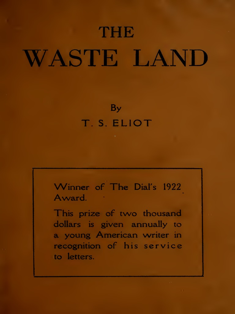 The Waste Land - T.S Eliot | PDF | Poetry | Classics