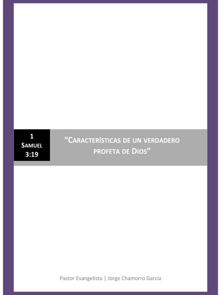 Características de un Profeta Verdadero | PDF | Moisés | Profecía