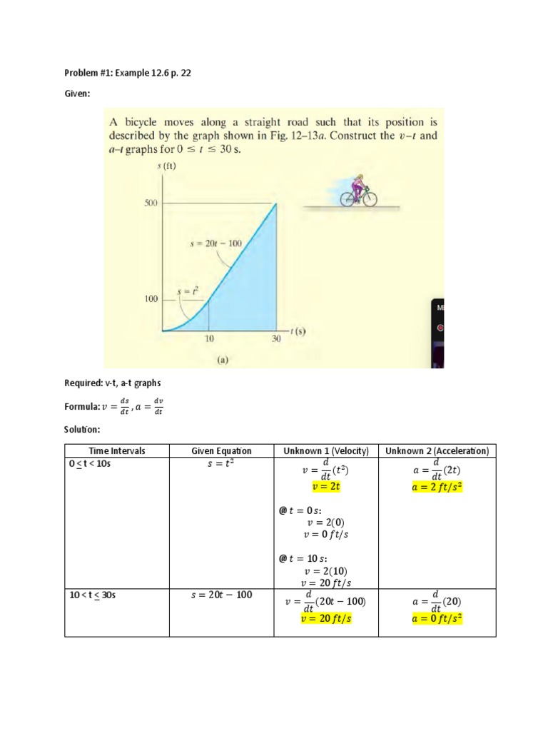Velocity and Acceleration Graphs Analysis | PDF | Velocity | Physical ...