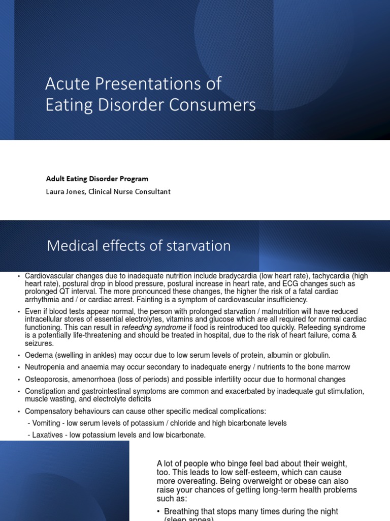 Acute Presentations of Eating Disorders | PDF | Heart | Cardiac Arrest