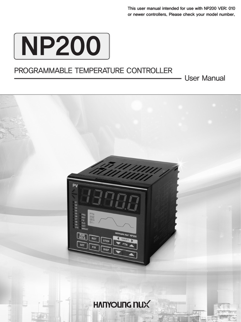 NP200 Temperature Controller Manual | PDF | Switch | Power Supply
