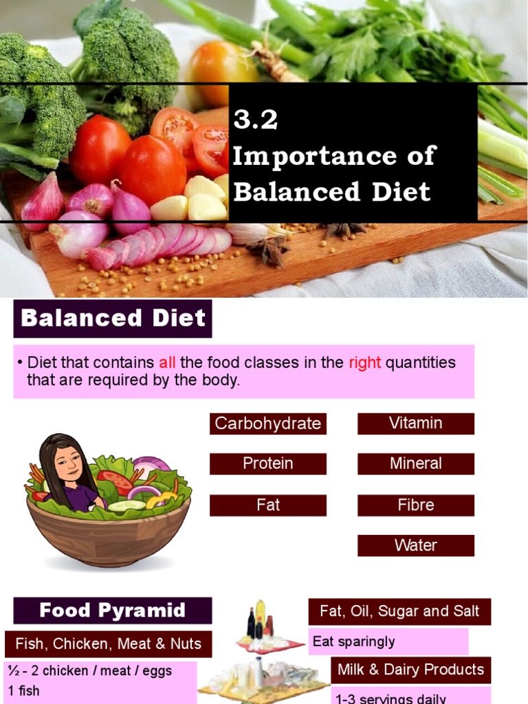3.2 Importance of A Balanced Diet | PDF | Calorie | Food Energy