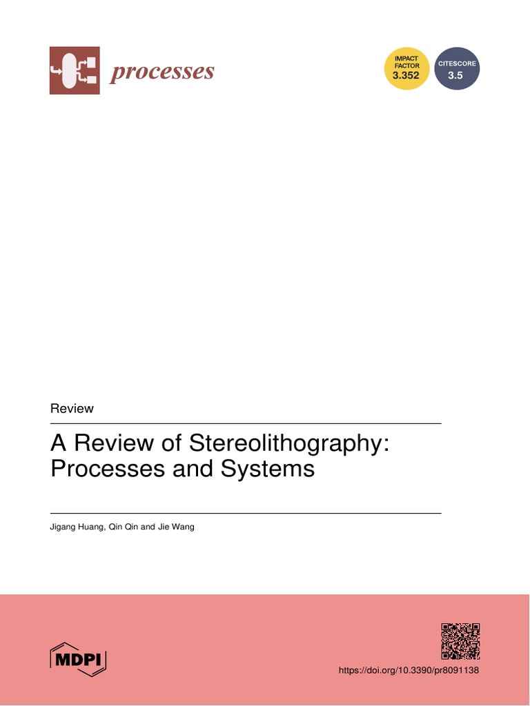 A Review of Stereolithography - Processes and Systems | PDF | 3 D Printing | Applied And ...