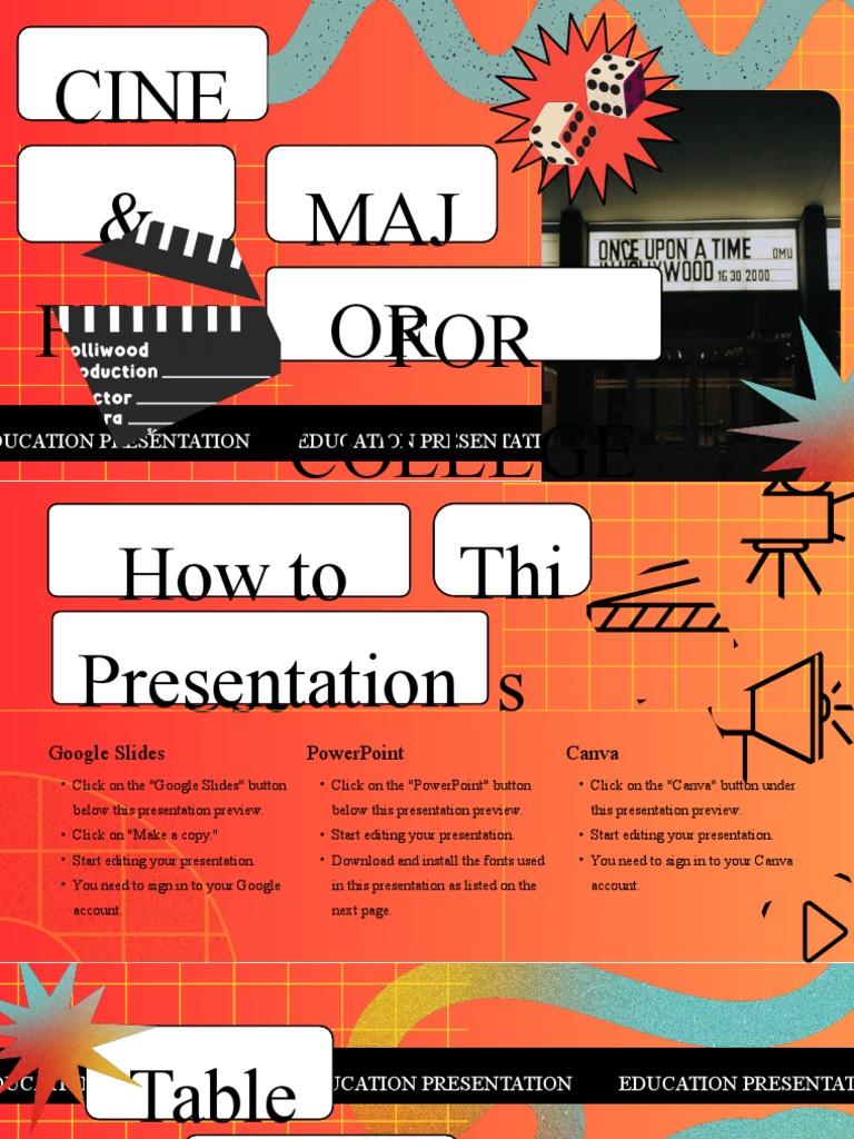 Orange, Black and Blue Funky Maximalism Cinema & Film Major For College ... Orange, Black and Blue Funky Maximalism Cinema & Film Major For College ...