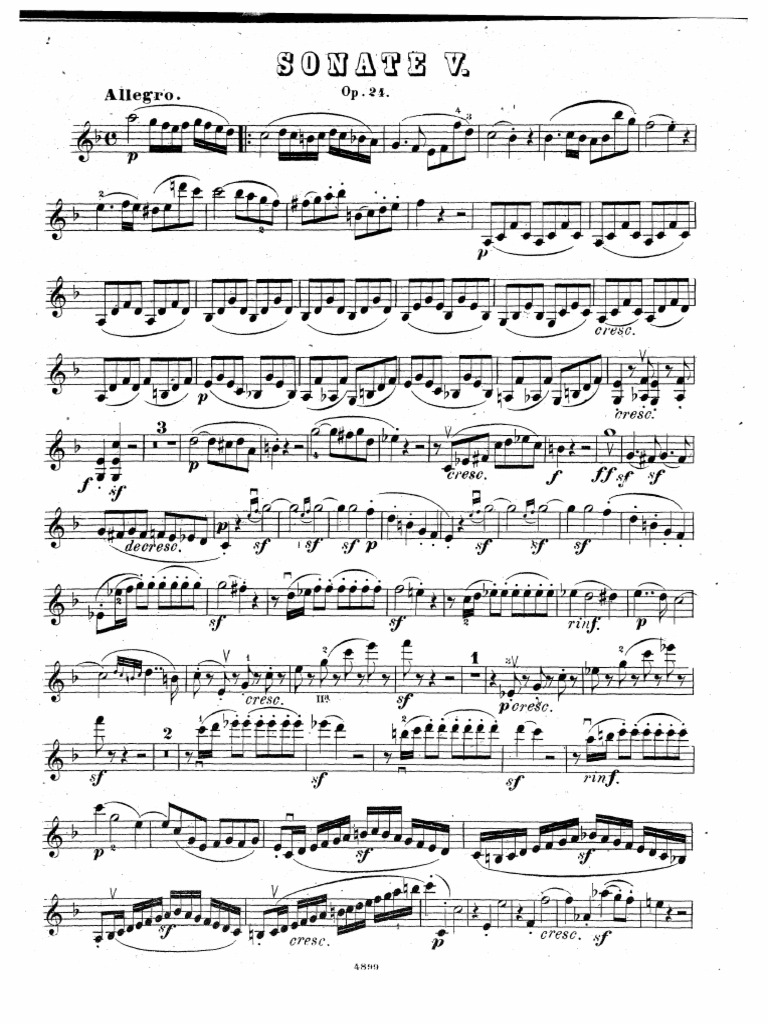Beethoven Spring Sonata Violin | PDF