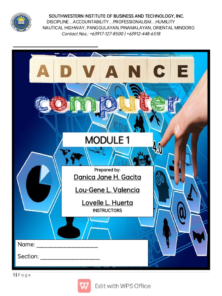 Module 1 - Advance Computer | PDF | Computer Keyboard | Computing