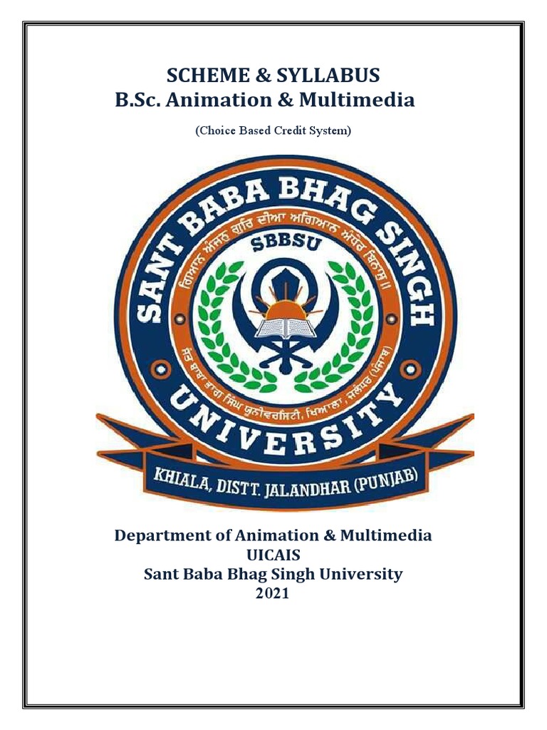 B.Sc. Animation & Multimedia Syllabus | PDF | 3 D Computer Graphics | 2 ...