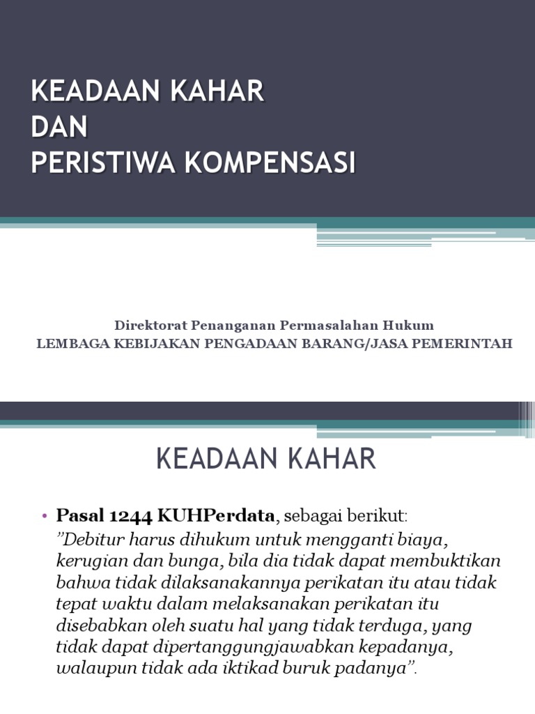 Keadaan Kahar | PDF
