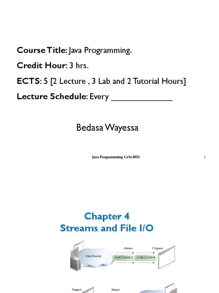 Chapter 4 Streams And File Io Pdf Inputoutput Method Computer