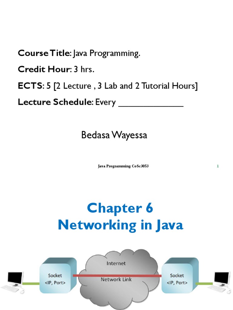 Chapter 6 Networking in Java | PDF | Internet Protocol Suite | Transmission Control Protocol