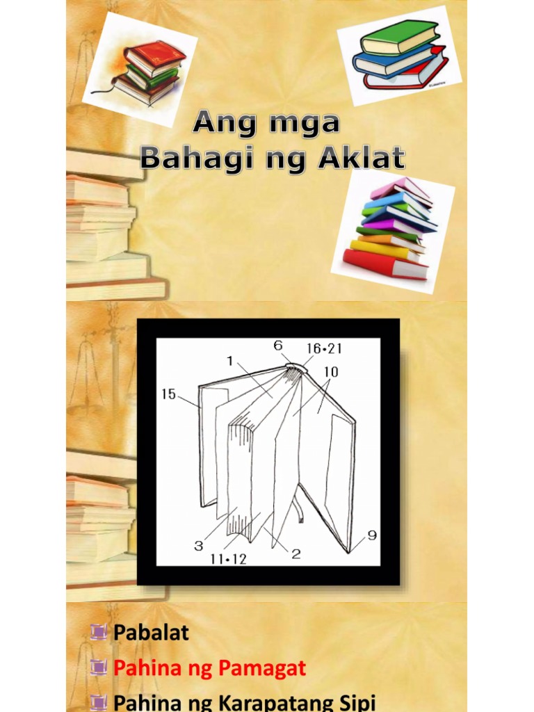 FILIPINO_BAHAGI NG AKLAT | PDF