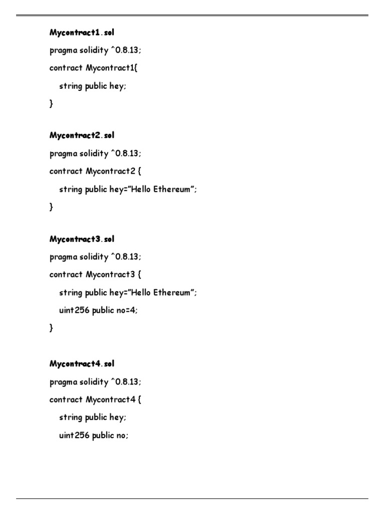 Solidity Programs | PDF | Computer Engineering | Software Engineering Solidity Programs | PDF | Computer Engineering | Software Engineering