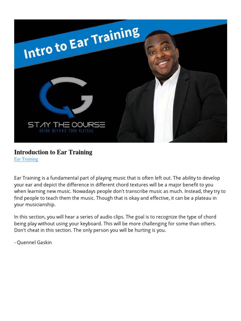 Essential Ear Training Techniques | PDF