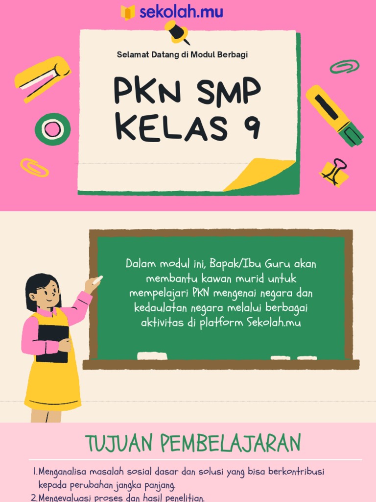 Modul PKN SMP 9 Negara Dan Kedaulatan Negara | PDF